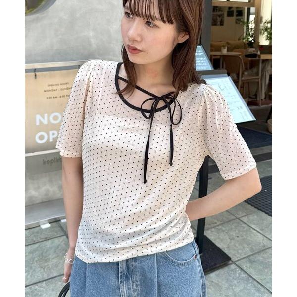 ZOZO問い合わせ番号:96140957ショップ:DISCOAT，ディスコートブランド:DISCOAT，ディスコート商品名:【umm.】ドットチュール半袖プルオーバーカテゴリ:トップス>Tシャツ/カットソーブランド品番:DCU1051...