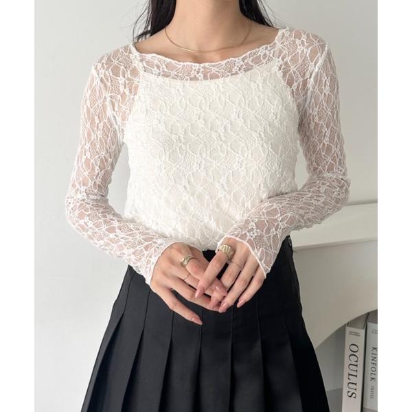 『タイムセール実施中』ZOZO問い合わせ番号:96141004ショップ:wears，ウェアーズブランド:wears，ウェアーズ商品名:レースシアー長袖トップスカテゴリ:トップス>Tシャツ/カットソーブランド品番:WR2253015素材...