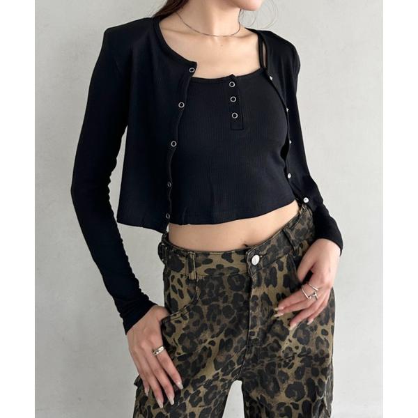 『セール実施中』ZOZO問い合わせ番号:96142466ショップ:Outfitter lab，アウトフィッターラボブランド:Bamm，バム商品名:【2点セット】スナップボタンリブアンサンブルカテゴリ:トップス>アンサンブルブランド品番...