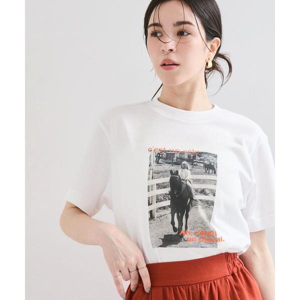 『セール実施中』ZOZO問い合わせ番号:96171789ショップ:ADAM ET ROPE'，アダムエロペブランド:LE CERCLE par rope'，ルセルクルパーロペ，ADAM ET ROPE'，アダムエロペ商品名:ホースプリントT...