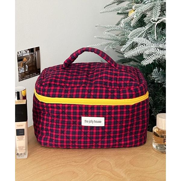 『タイムセール実施中』ZOZO問い合わせ番号:96172742ショップ:BAYBLO，ベイブロブランド:BAYBLO，ベイブロ商品名:(SB)チェック柄 キルト コスメポーチ/マルチポーチ[底板付き]カテゴリ:財布/小物>ポーチブラン...