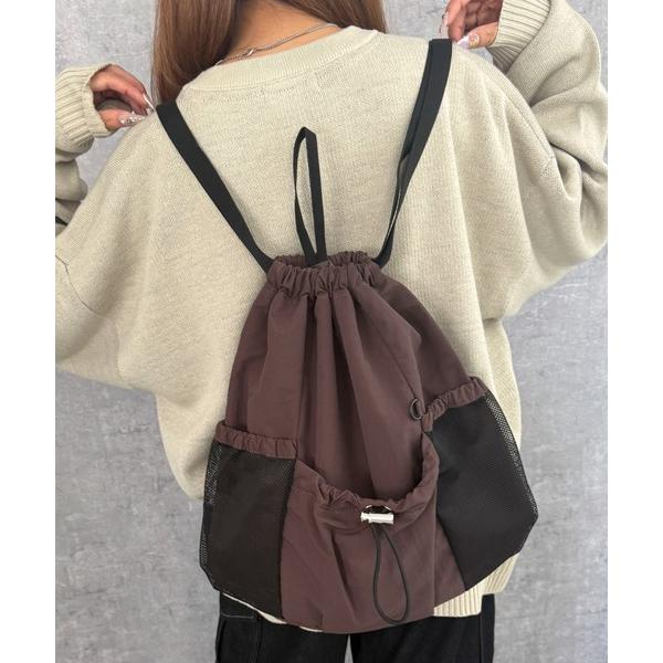 ZOZO問い合わせ番号:96174484ショップ:WEGO，ウィゴーブランド:WEGO，ウィゴー商品名:WEGO/メッシュポケットナップサックカテゴリ:バッグ>バックパック/リュックブランド品番:WE25SS07-SG0005素材:表...