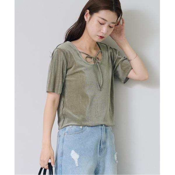 『セール実施中』ZOZO問い合わせ番号:96174921ショップ:Kastane，カスタネブランド:Kastane，カスタネ商品名:【4色展開/前後2WAY】BACKリボン開き半袖TEEカテゴリ:トップス>Tシャツ/カットソーブランド...