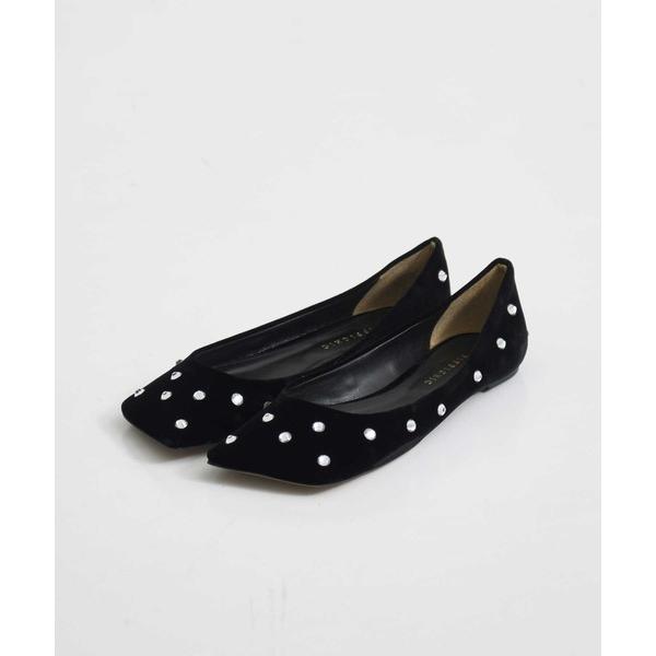 ZOZO問い合わせ番号:96205381ショップ:THE TOKYO，ザトウキョウブランド:PIPPICHIC，ピッピシック商品名:【PIPPICHIC/ピッピシック】PP25-LINDA DIAMOND 8/スクエアトゥビジューフラットシ...