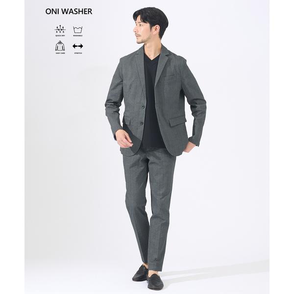 『セール実施中』ZOZO問い合わせ番号:96205413ショップ:ABAHOUSE，アバハウスブランド:ABAHOUSE GRAY，アバハウスグレイ商品名:【上下2点セット / 軽量 / ハイパーストレッチ】ワッシャー プリント ジャケット...