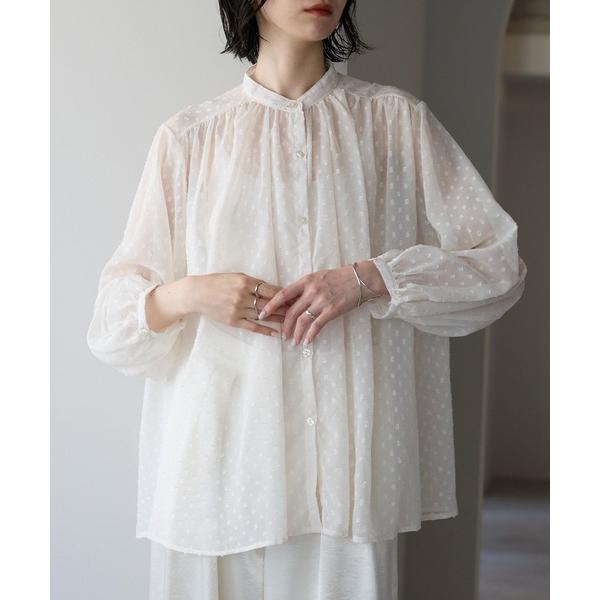 『タイムセール実施中』ZOZO問い合わせ番号:96266867ショップ:Bonjour Sagan，ボンジュールサガンブランド:each，イーチ，Bonjour Sagan，ボンジュールサガン商品名:ドビードットシアーブラウスカテゴリ:トッ...