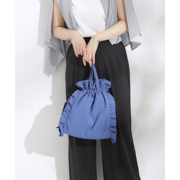 『タイムセール実施中』ZOZO問い合わせ番号:96266906ショップ:SHOO・LA・RUE，シューラルーブランド:SHOO・LA・RUE，シューラルー商品名:【撥水/A4】大人も持てる フリル巾着トートバッグカテゴリ:バッグ>トー...