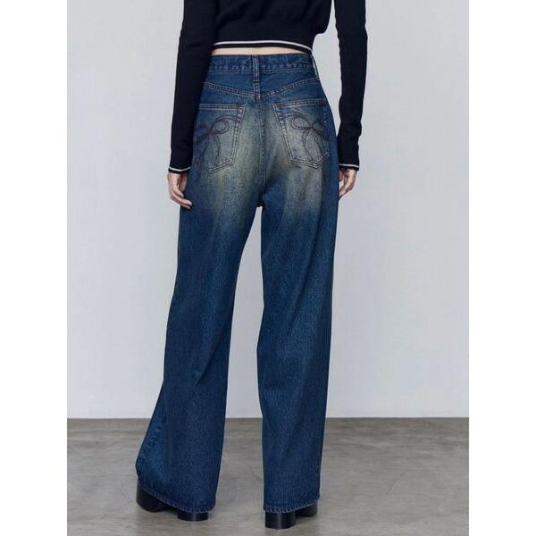 『タイムセール実施中』ZOZO問い合わせ番号:96268486ショップ:EMODA，エモダブランド:EMODA，エモダ商品名:アートステッチワイドルーズジーンズカテゴリ:パンツ>デニムパンツブランド品番:042552472901素材:...