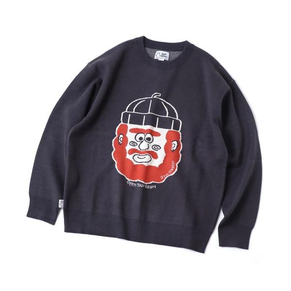 ZOZO問い合わせ番号:96268998ショップ:gym master，ジムマスターブランド:gym master，ジムマスター商品名:ジャガードニット open your heart クルーネックカテゴリ:トップス>Tシャツ/カット...