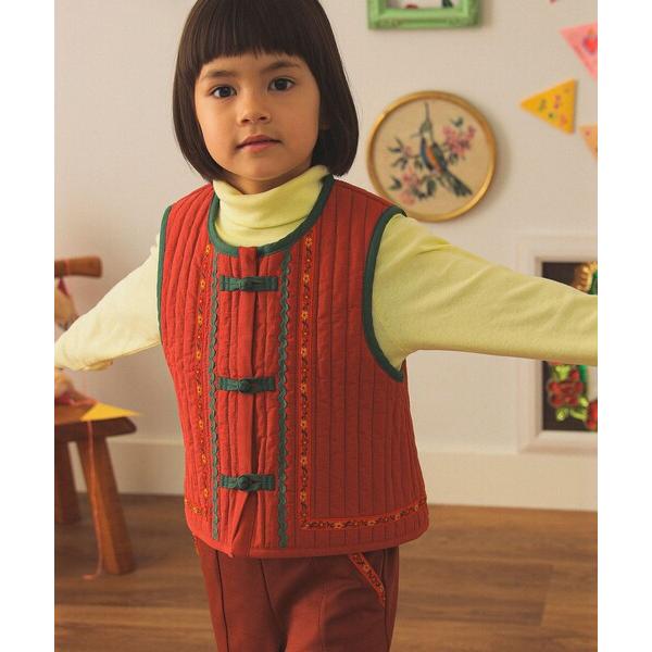 『セール実施中』ZOZO問い合わせ番号:96300004ショップ:BEAMS WOMEN，ビームスウィメンブランド:こども ビームス，コドモビームス商品名:チロリアン キルト ベスト 2025FW（90〜140cm.）カテゴリ:トップス&g...