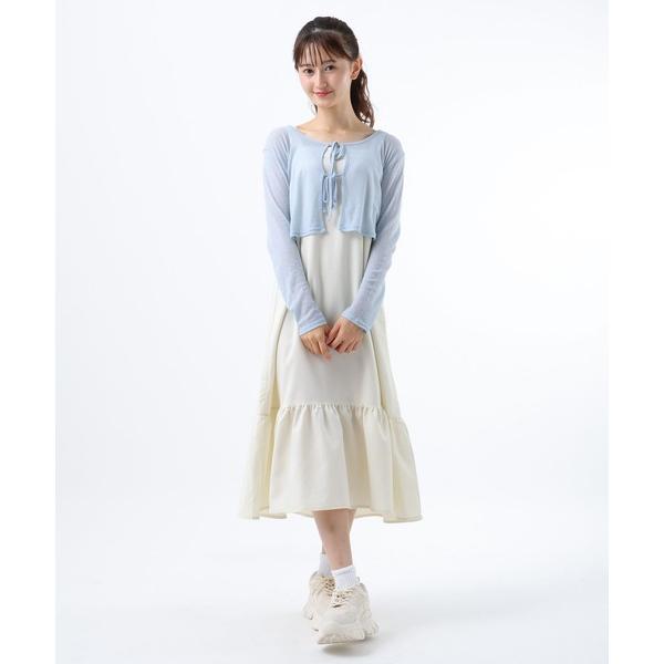 『タイムセール実施中』ZOZO問い合わせ番号:96300977ショップ:GLOBAL WORK，グローバルワークブランド:GLOBAL WORK，グローバルワーク商品名:2SET＊カーディガンキャミワンピース/AND YUA ANY/499...