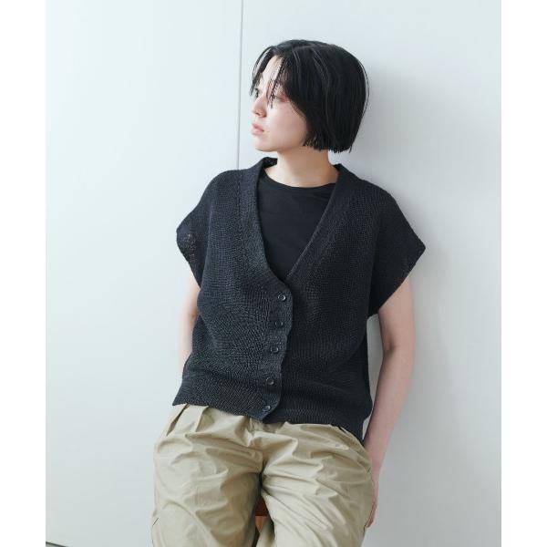 ZOZO問い合わせ番号:96301947ショップ:FELISSIMO，フェリシモブランド:THREE FIFTY STANDARD，スリーフィフティースタンダード商品名:ＴＨＲＥＥ　ＦＩＦＴＹ　ＳＴＡＮＤＡＲＤ　日本製の和紙混ニットベストカ...