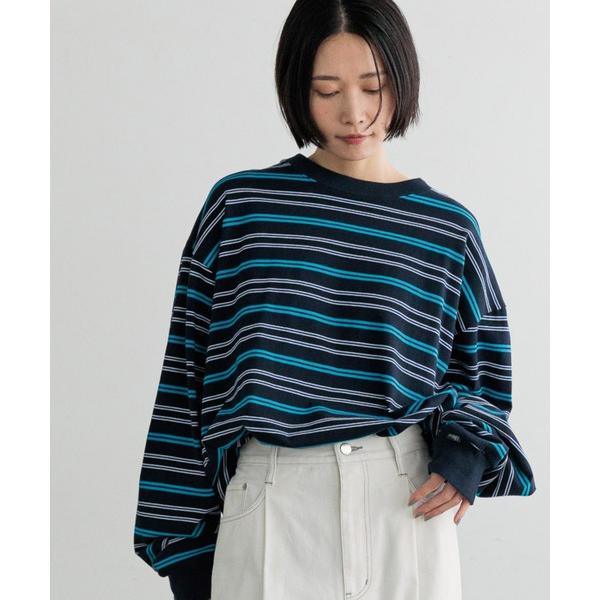 ZOZO問い合わせ番号:96302120ショップ:LOWRYS FARM，ローリーズファームブランド:LOWRYS FARM，ローリーズファーム商品名:【LFM(U)】ＣＲＥＷ　ＮＥＣＫ　ボーダーT／ＬＳ　 581154カテゴリ:トップス&...