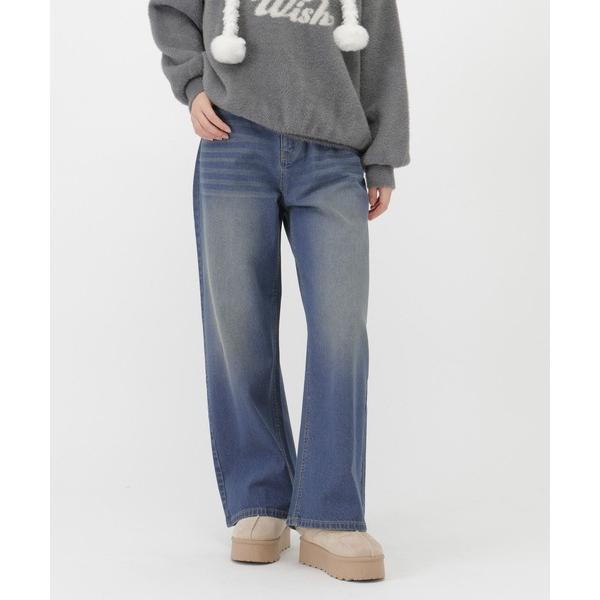 ZOZO問い合わせ番号:96303244ショップ:GLOBAL WORK，グローバルワークブランド:GLOBAL WORK，グローバルワーク商品名:ワイドストレートデニム/AND YUA ANY/571656カテゴリ:パンツ>デニムパ...