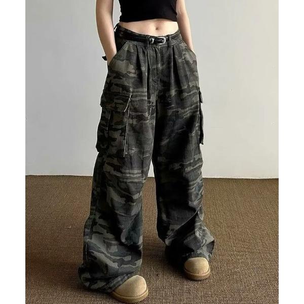 『タイムセール実施中』ZOZO問い合わせ番号:96333992ショップ:WEGO，ウィゴーブランド:WEGO，ウィゴー商品名:WEGO/迷彩柄ワイドルーズカーゴパンツカテゴリ:パンツ>カーゴパンツブランド品番:DF25SM06-L00...