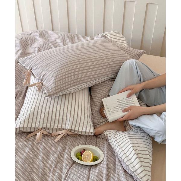 『タイムセール実施中』ZOZO問い合わせ番号:96334912ショップ:RiNc，リンクブランド:ammy.，エイミードット商品名:【 ammy. / エイミードット 】 ストライプ コットン 枕カバーカテゴリ:インテリア>寝具ブラン...