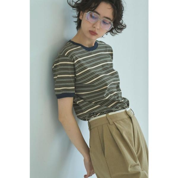 ZOZO問い合わせ番号:96335135ショップ:marjour，マージュールブランド:marjour，マージュール商品名:RINGER BORDER TEEカテゴリ:トップス>Tシャツ/カットソーブランド品番:752184素材:綿1...