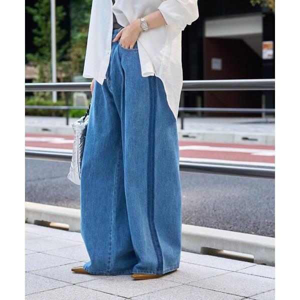 『タイムセール実施中』ZOZO問い合わせ番号:96335744ショップ:coen，コーエンブランド:coen，コーエン商品名:サイドライン タックワイドデニムパンツカテゴリ:パンツ>デニムパンツブランド品番:76406000008素材...