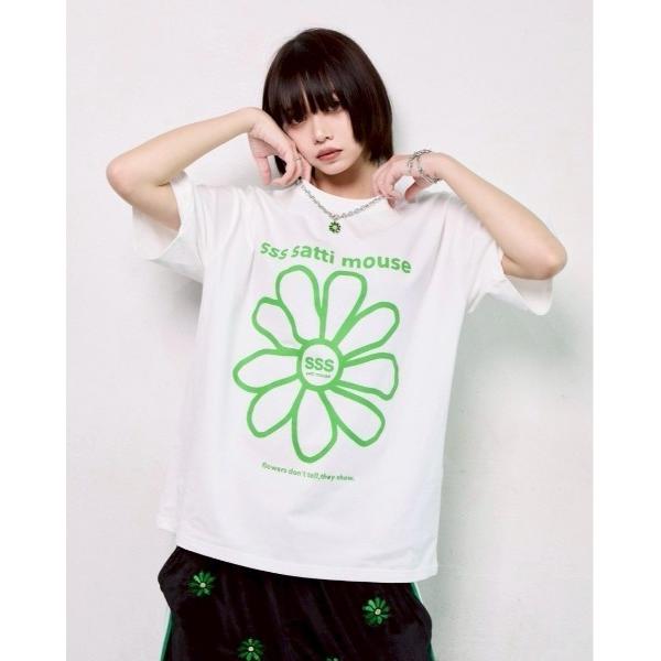 『タイムセール実施中』ZOZO問い合わせ番号:96336844ショップ:merrylatte，メリーラテブランド:ssssattimouse，エスエスエス サッチ マウス商品名:カラーフラワーＴシャツカテゴリ:トップス>Tシャツ/カッ...