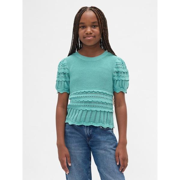 『セール実施中』ZOZO問い合わせ番号:96336869ショップ:GAP，ギャップブランド:GAP，ギャップ商品名:スカラップ ミックスステッチ セーター (キッズ)カテゴリ:トップス>ニット/セーターブランド品番:817675素材:...