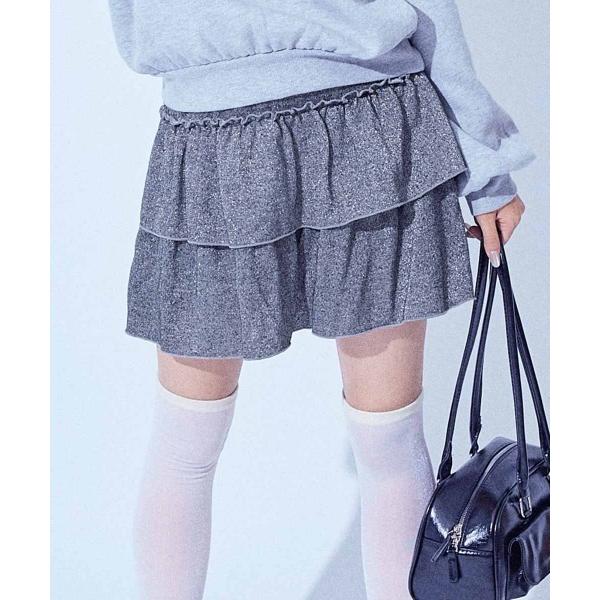 『セール実施中』ZOZO問い合わせ番号:96336909ショップ:devirock，デビロックブランド:chum by devirock，チュムバイデビロック，devirock，デビロック商品名:【chum】キラッとラメ フリルスカートパン...