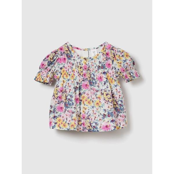 『タイムセール実施中』ZOZO問い合わせ番号:96337589ショップ:GAP，ギャップブランド:GAP，ギャップ商品名:スモッキング パフスリーブ トップス（幼児・ベビー）カテゴリ:トップス>シャツ/ブラウスブランド品番:81664...