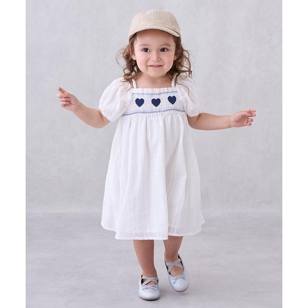 『セール実施中』ZOZO問い合わせ番号:96368336ショップ:petit main，プティマインブランド:petit main，プティマイン商品名:ハートスモッキングワンピースカテゴリ:ワンピース/ドレス>ワンピースブランド品番:...