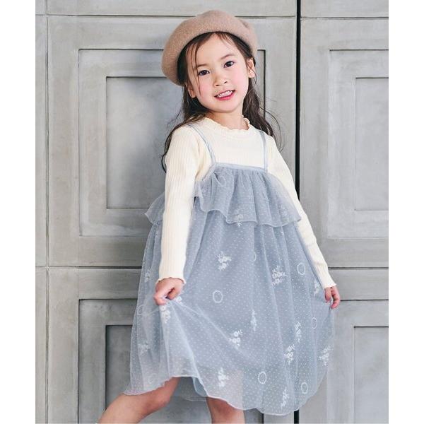 『セール実施中』ZOZO問い合わせ番号:96368438ショップ:F.O.Online Store，エフオーオンラインストアブランド:Seraph，セラフ商品名:【リンク】リブトップスとチュール刺繍ワンピース２Pセットカテゴリ:ワンピース/...