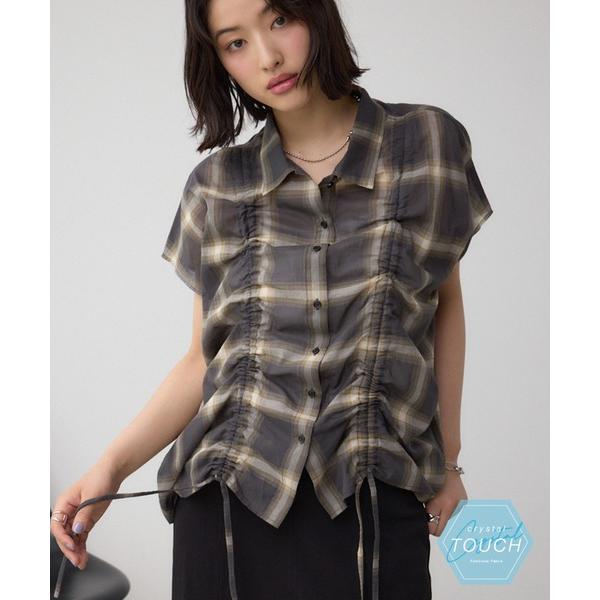 『セール実施中』ZOZO問い合わせ番号:96369481ショップ:AZUL BY MOUSSY，アズールバイマウジーブランド:AZUL BY MOUSSY，アズールバイマウジー商品名:C/T冷感 ドロストブラウスカテゴリ:トップス>シ...