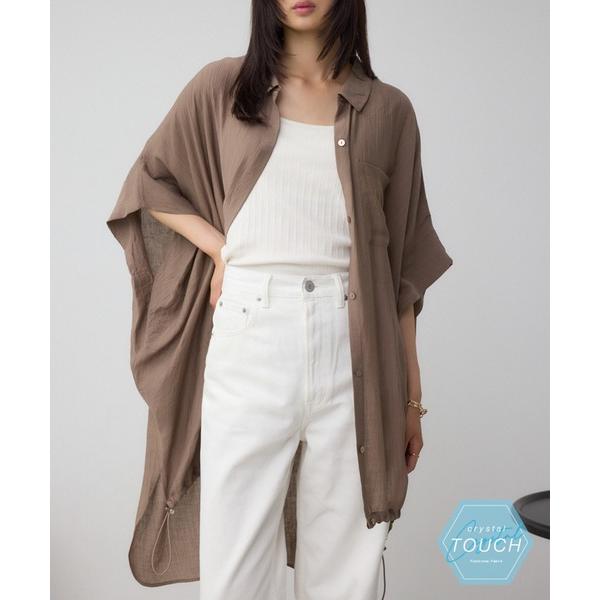 『セール実施中』ZOZO問い合わせ番号:96369483ショップ:AZUL BY MOUSSY，アズールバイマウジーブランド:AZUL BY MOUSSY，アズールバイマウジー商品名:C/T冷感 裾ドロストドルマンルーズシャツカテゴリ:トッ...