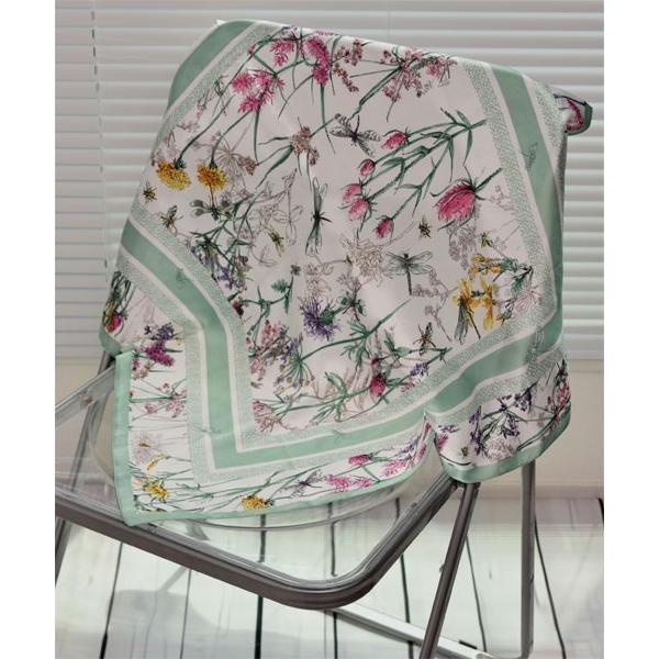 『タイムセール実施中』ZOZO問い合わせ番号:96370028ショップ:Mayree，メイリーブランド:Mayree，メイリー商品名:【resonance】花柄  ボタニカルモチーフ シルクタッチ スカーフ【マルチウェイ】カテゴリ:財布/小...