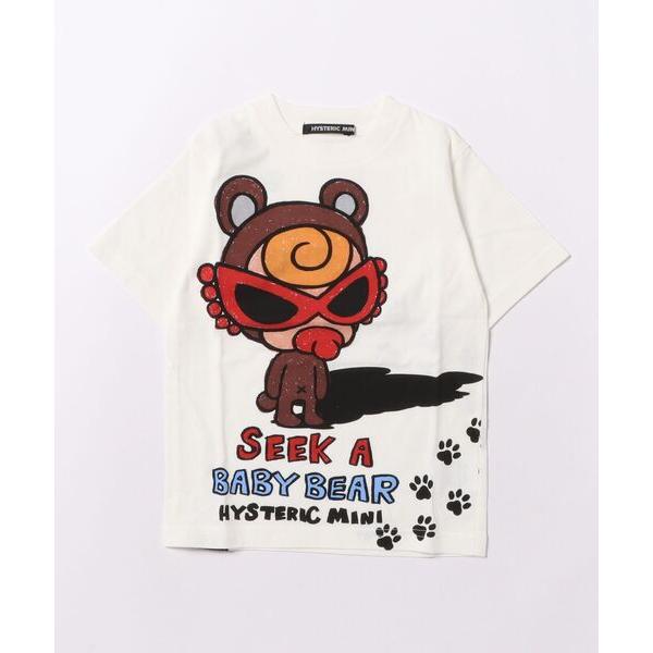 ZOZO問い合わせ番号:96370146ショップ:HYSTERIC MINI，ヒステリックミニブランド:HYSTERIC MINI，ヒステリックミニ商品名:SEEK A BABY BEAR BY FOOTSTEP 半袖Tシャツカテゴリ:トッ...