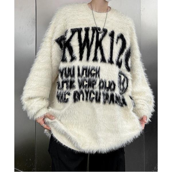 『タイムセール実施中』ZOZO問い合わせ番号:96370290ショップ:BUFFALO BOBS，バッファローボブズブランド:JOHNNY WOLF，ジョニーウルフ商品名:POLLUX フェザーモール オーバーサイズ プルオーバー ニットカ...