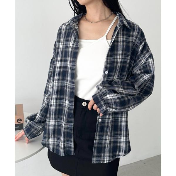 『タイムセール実施中』ZOZO問い合わせ番号:96370371ショップ:Outfitter lab，アウトフィッターラボブランド:CLEA，クレア商品名:ルーズシルエットチェックネルシャツカテゴリ:トップス>シャツ/ブラウスブランド品...