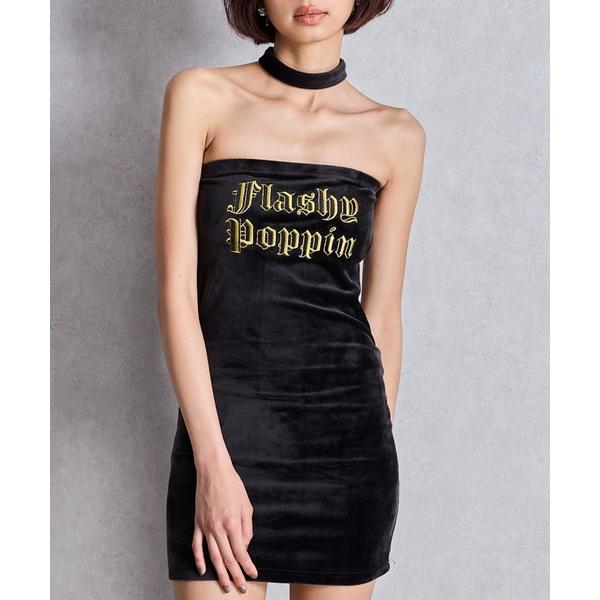 『セール実施中』ZOZO問い合わせ番号:96370764ショップ:GYDA，ジェイダブランド:GYDA，ジェイダ商品名:GYDA Flashy Poppinベアベロアワンピースカテゴリ:ワンピース/ドレス>ワンピースブランド品番:07...