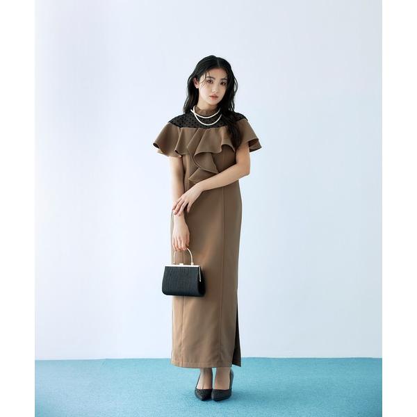 ZOZO問い合わせ番号:96371133ショップ:darial，ダリアルブランド:darial，ダリアル商品名:【darial】dot flare high neck dress ドット フレア ハイネック ドレス お呼ばれ 結婚式 二次会...