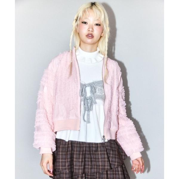 『セール実施中』ZOZO問い合わせ番号:96371275ショップ:Candy Stripper，キャンディストリッパーブランド:Candy Stripper，キャンディストリッパー商品名:OVERLAPPED FRILL ブルゾンカテゴリ:...