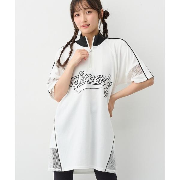 ZOZO問い合わせ番号:96372246ショップ:cross marche，クロスマルシェブランド:BISKEE，ビスキー商品名:トラックジャケット風BIGＴシャツカテゴリ:トップス>Tシャツ/カットソーブランド品番:212691素材...