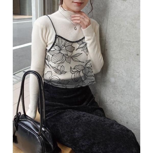 ZOZO問い合わせ番号:96403271ショップ:CORNERS，コーナーズブランド:CORNERS，コーナーズ商品名:チュール花柄刺繍ビスチェ【セットアップ可能】カテゴリ:トップス>キャミソールブランド品番:32670素材:(基布部...