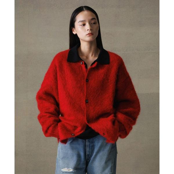 ZOZO問い合わせ番号:96404396ショップ:ADAM ET ROPE'，アダムエロペブランド:ADAM ET ROPE'，アダムエロペ商品名:モヘアミックス オーバーサイズ クルーネックカーディガンカテゴリ:トップス>カーディガ...