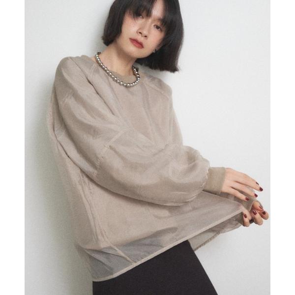 『セール実施中』ZOZO問い合わせ番号:96405001ショップ:Auntie Rosa，アンティローザブランド:Shelly island，シェリーアイランド商品名:オーガンジーレイヤードトレーナーカテゴリ:トップス>スウェットブラ...