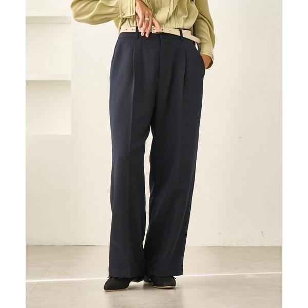 『タイムセール実施中』ZOZO問い合わせ番号:96435715ショップ:ROPE' PICNIC，ロぺピクニックブランド:ROPE' PICNIC，ロペピクニック商品名:レディハンサムシリーズ ウールライクウエストタックセミワイドパンツ/セ...