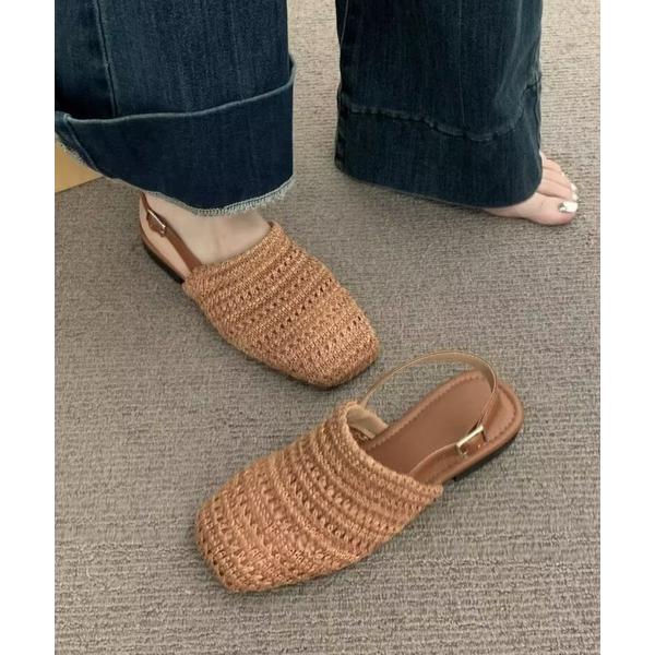 『タイムセール実施中』ZOZO問い合わせ番号:96497870ショップ:Lace Ladies，レースレディースブランド:Lace Ladies，レースレディース商品名:異素材 メッシュ バックストラップ フラット サンダルカテゴリ:シュー...