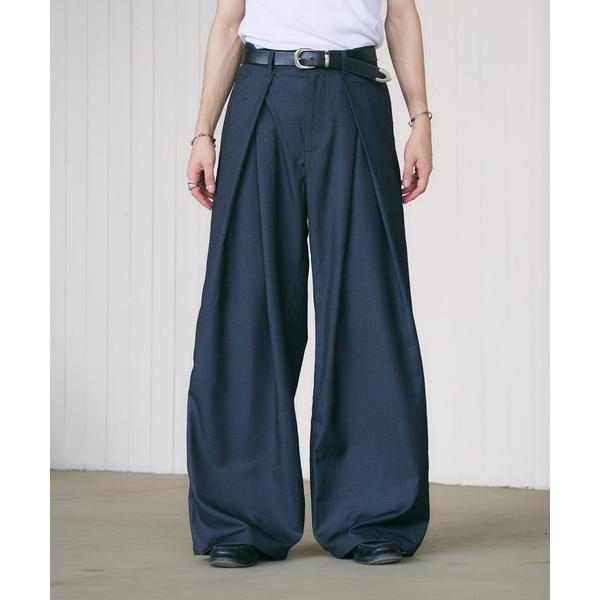 『セール実施中』ZOZO問い合わせ番号:96497945ショップ:kutir，クティールブランド:Adoon plain，アドーンプレーン，kutir，クティール商品名:CROSS TUCK WIDE SLACKS PANTS / クロスタ...