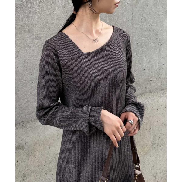 『セール実施中』ZOZO問い合わせ番号:96497996ショップ:RANAN，ラナンブランド:RANAN，ラナン商品名:【全骨格細見え】アシメネックリブワンピースカテゴリ:ワンピース/ドレス>ワンピースブランド品番:720666素材:...