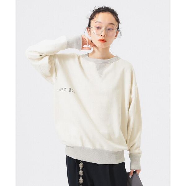 ZOZO問い合わせ番号:96498223ショップ:BEAMS WOMEN，ビームスウィメンブランド:BEAMS BOY，ビームスボーイ商品名:【別注】 WAREHOUSE ＆ CO. / ステンシル13 前V スウェットカテゴリ:トップス&...