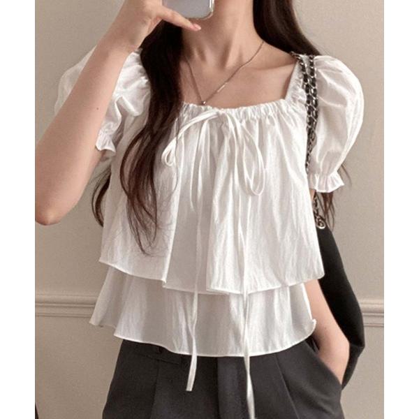 『タイムセール実施中』ZOZO問い合わせ番号:96499607ショップ:Doula Doula，ドゥーラドゥーラブランド:Girly Doll，ガーリードール商品名:2wayネックパフスリーブティアードブラウスカテゴリ:トップス>シャ...