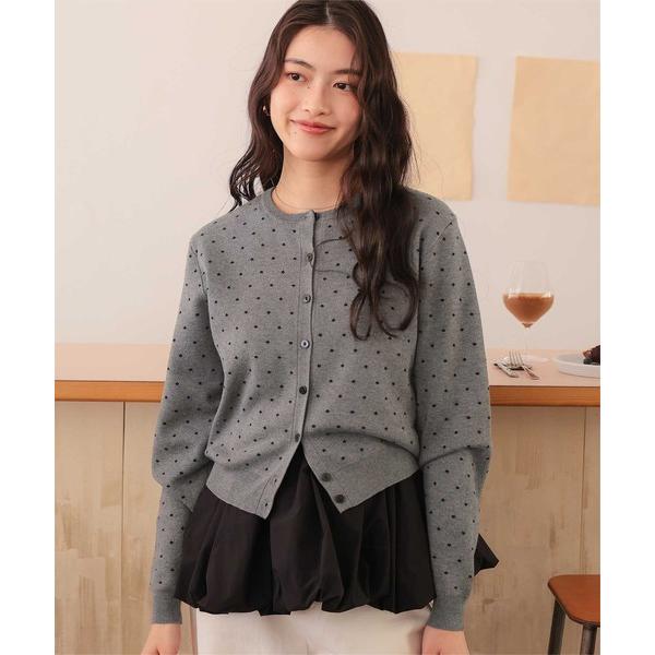『タイムセール実施中』ZOZO問い合わせ番号:96532111ショップ:titivate，ティティベイトブランド:titivate，ティティベイト商品名:ドットジャガードニットカーディガンカテゴリ:トップス>カーディガン/ボレロブラン...