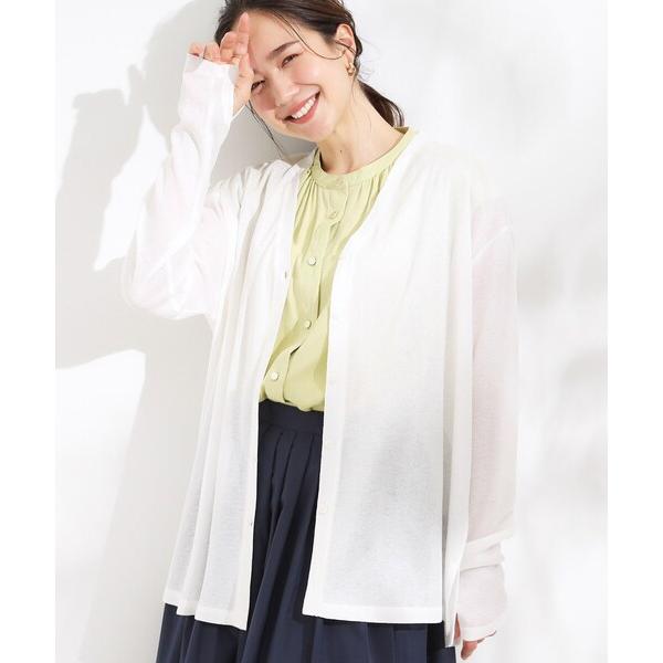 『タイムセール実施中』ZOZO問い合わせ番号:96533049ショップ:SHOO・LA・RUE，シューラルーブランド:SHOO・LA・RUE，シューラルー商品名:【S-LL/ひんやり/UV】手の甲まで隠れる トッパーカーディガンカテゴリ:ト...