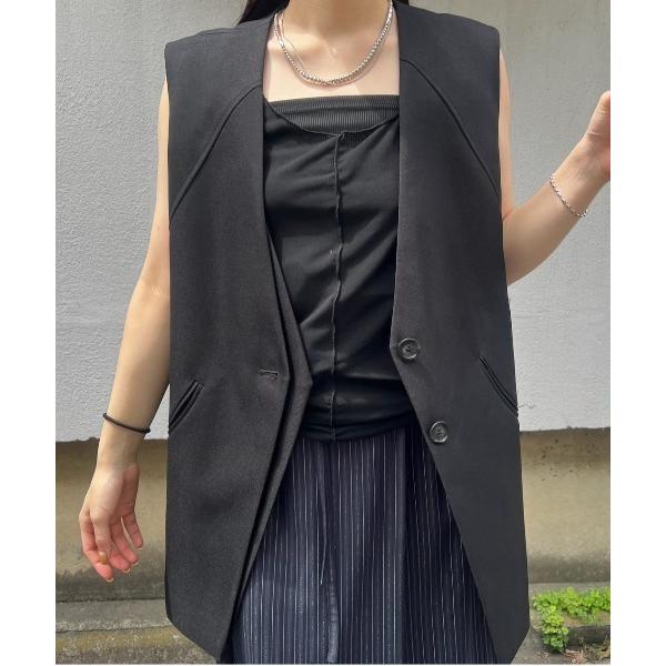 『セール実施中』ZOZO問い合わせ番号:96565414ショップ:AMERI VINTAGE，アメリビンテージブランド:Ameri，アメリ商品名:DOUBLE LAYER LIKE CURVE VESTカテゴリ:トップス>ベストブラン...